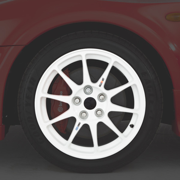 RALLIART X ENKEI ALUMINUM WHEEL, WHITE, EVO 6.5, 4PCS